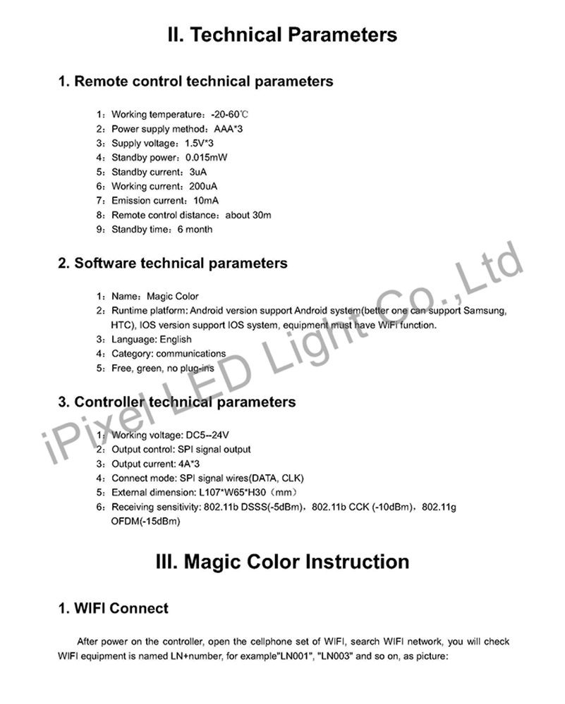 WF300-Wifi-SPI controller - Controller - Accessory - iPixel LED